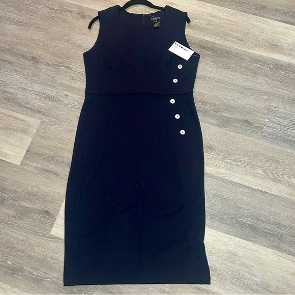 Enfocus Studio | Dresses | Nwt Enfocus Studio Black Sheath Midi Dress ...